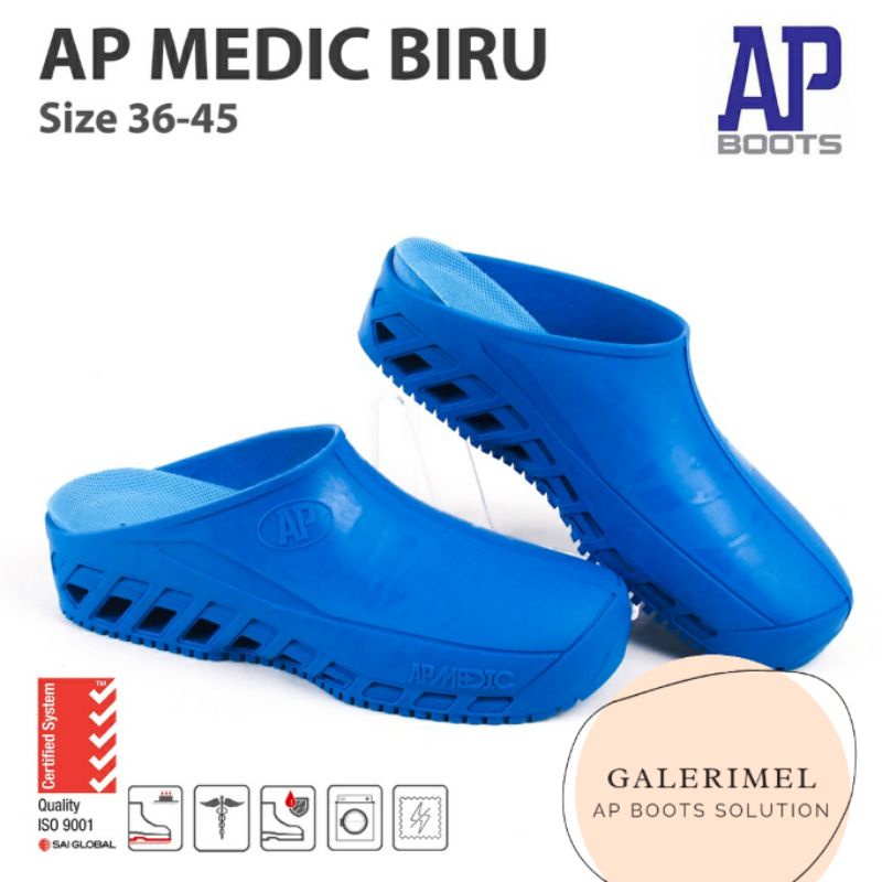 Jual Sepatu Boots AP MEDIC Biru - Sepatu APD Medis - Sepatu/Sendal ...