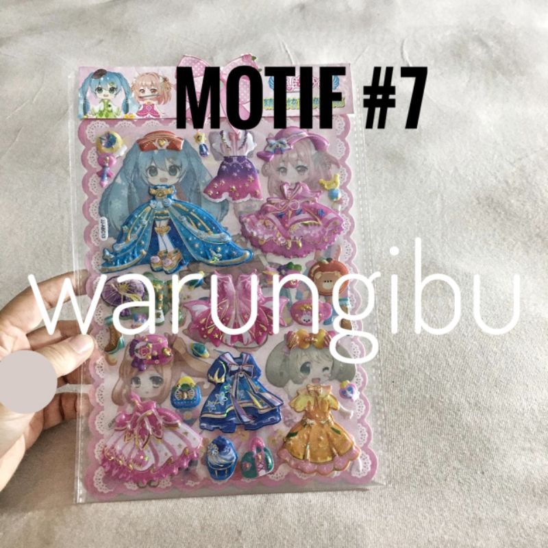 Jual Dress Up Kids Anime Sticker Gambar Tempel Timbul Stiker Boneka ...