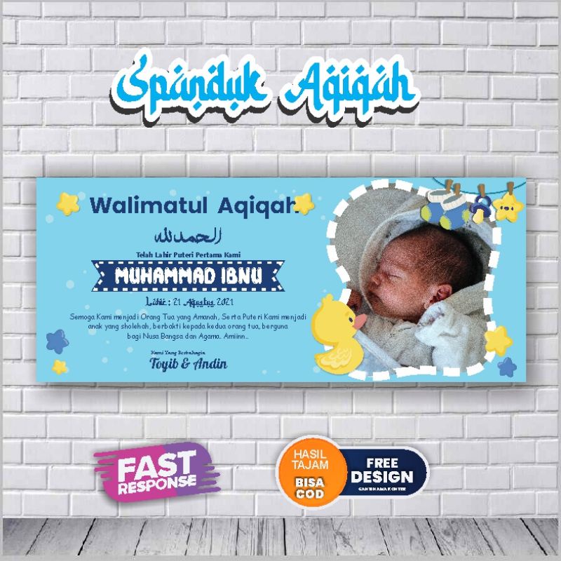Jual Baner spanduk aqiqoh anak custom murah / spanduk ucapan nikahan ...