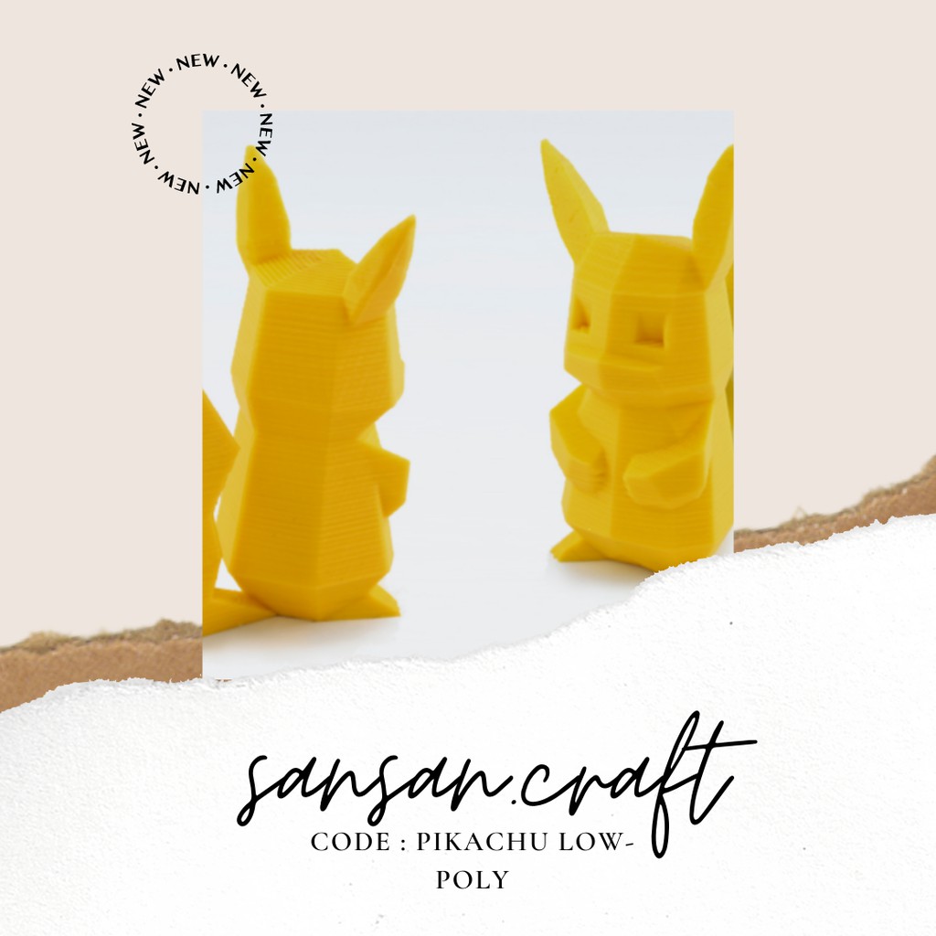 Jual Pokemon Pikachu Low-Poly 3D Print | Shopee Indonesia