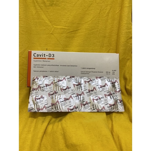 Jual Cavit D3 Suplemen Kalsium 1Strip isi 10Kaplet | Shopee Indonesia