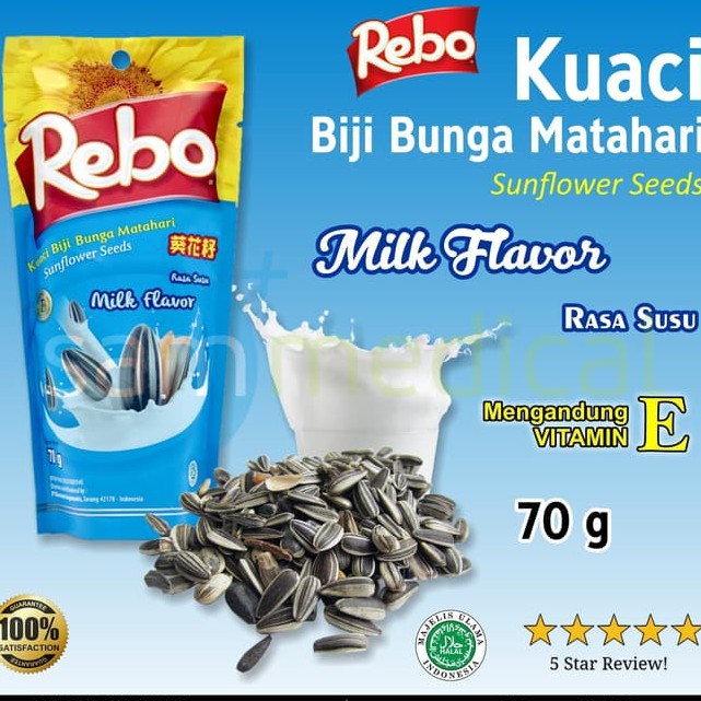 Jual REBO Kuaci Milk Flavor - Kuaci Rasa Susu | Shopee Indonesia