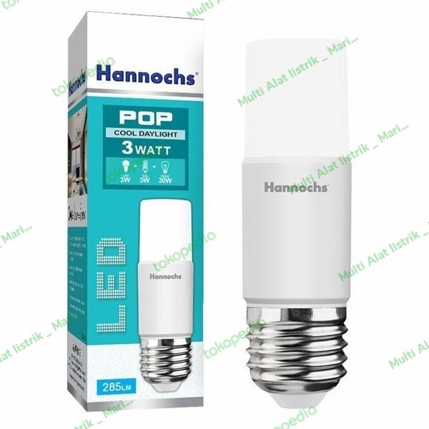 Jual Lampu Led POP STICK STIK HANNOCHS 3w 3 Watt Bergaransi Popstik Pop ...