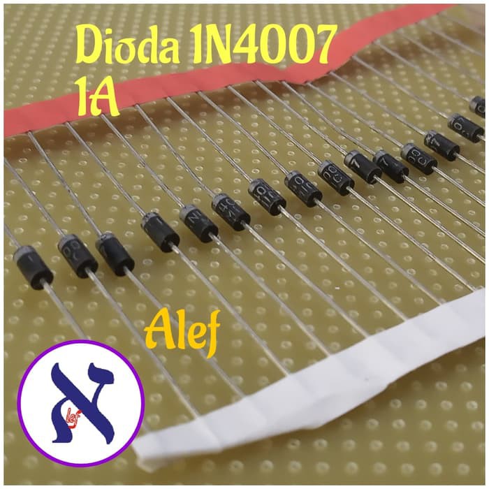 Jual 100Pcs dioda 1N4007 diode 1n 4007 1A 1 ampere | Shopee Indonesia