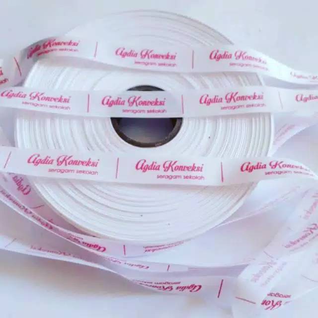 Jual Label pita / sablon label pita / sablon pita ukuran 1,5cm | Shopee ...