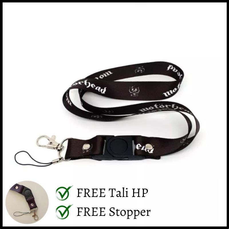 Jual Tali Lanyard Band Motorhead / Custom Lanyard Tali Gantungan Kunci ...