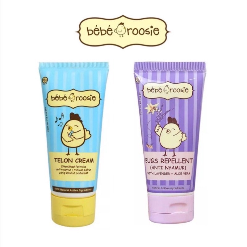 Jual Bebe Roosie Telon Cream 60gr/ Cream Bugs Repellent 6 gr | Shopee ...