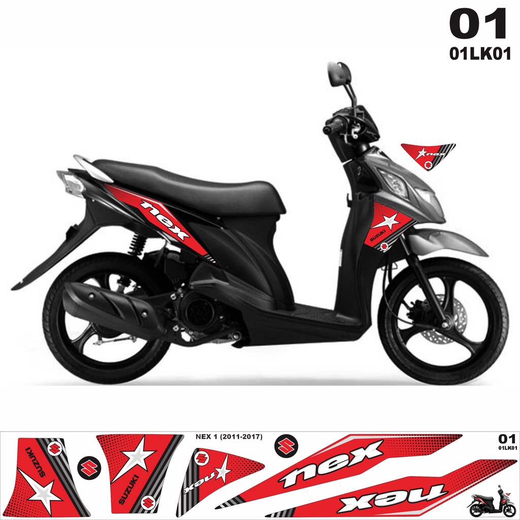 Jual Stiker Striping Suzuki Nex 1 2011-2017 Variasi Grafis 01LK01 Decal ...