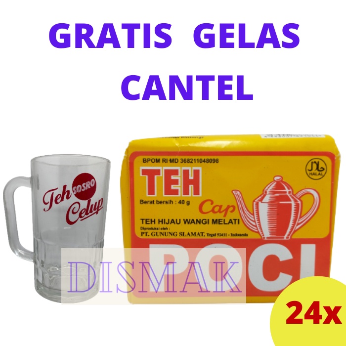 Jual Teh Poci Kuning Superior 24 pcs x 40 gram (hadiah gelas) | Shopee ...