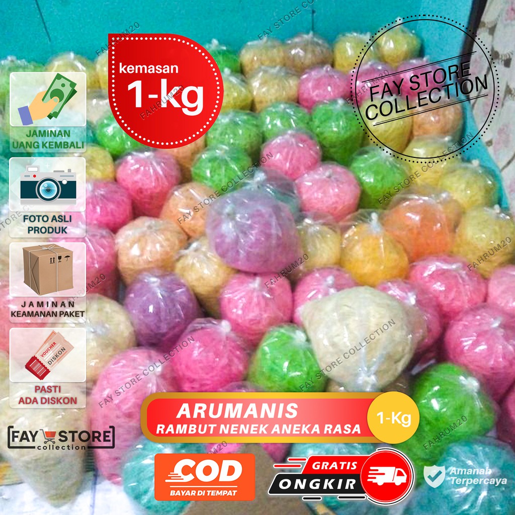 Jual Rambut Nenek Arum Manis 1kg Arumanis Aromanis Gulali Arbanat ...