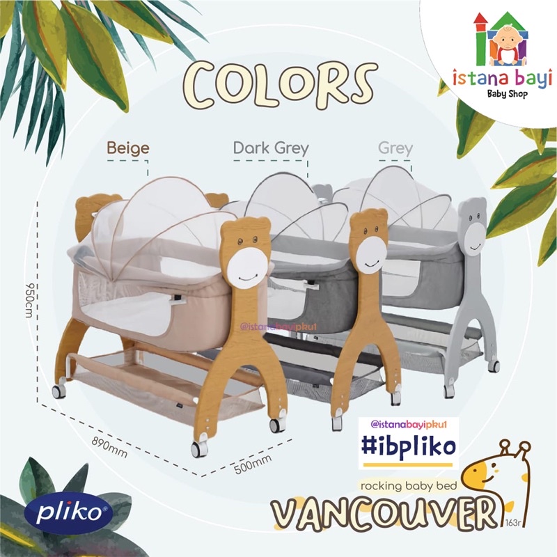 Jual PLIKO Box Pliko B163R Vancouver Rocking Baby Bed Tempat Tidur Bayi ...