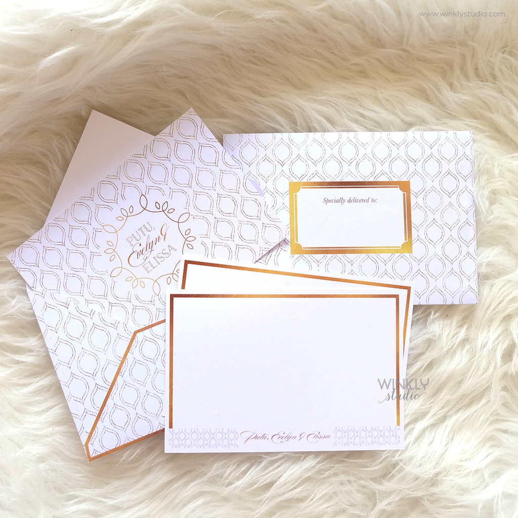 Jual CUSTOM Blank Card Personalized Notecard with Name / Kartu Ucapan ...
