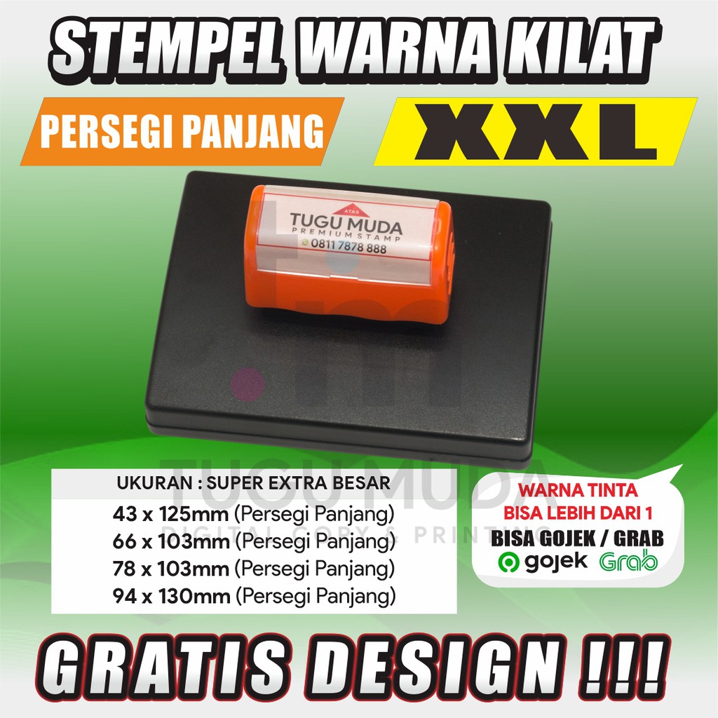 Jual STEMPEL FLASH / STAMP WARNA CUSTOM-GRATIS DESIGN-KOTAK SUPER EXTRA ...