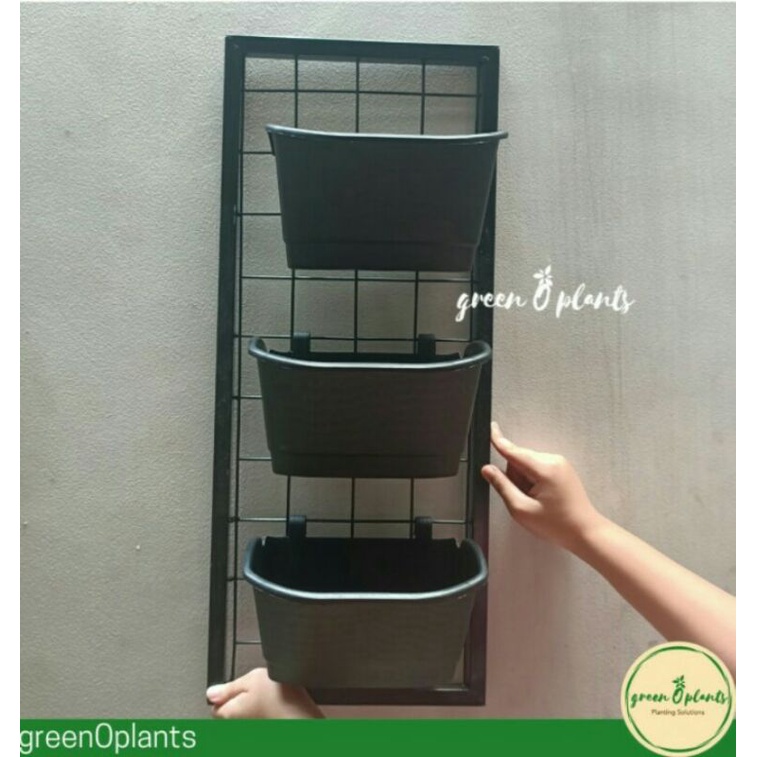 Jual Pot Tanaman Kait gantung Vertical Garden Tip M Hitam | Shopee ...