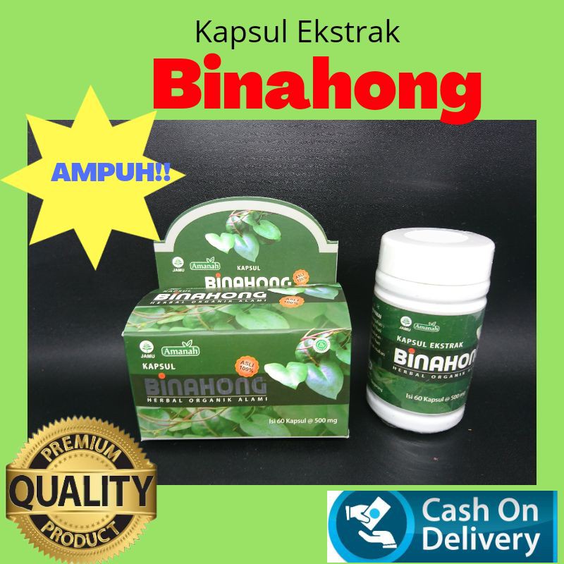 Jual Binahong Kapsul Amanah isi 60 Kapsul Herbal Organik Mengobati Asam Urat, Reumatik, Pegal ...