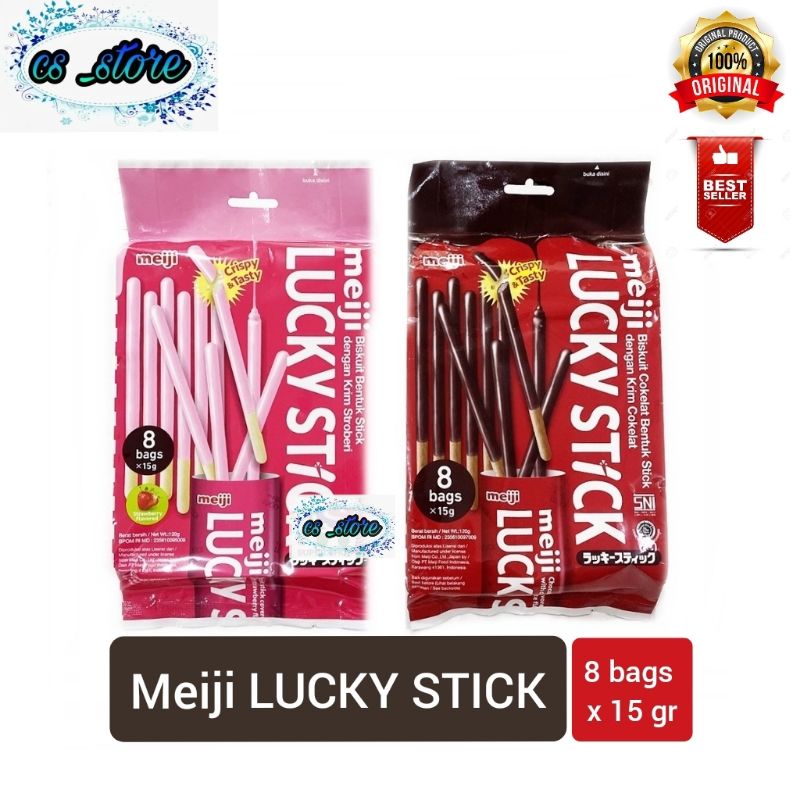 Jual Meiji Lucky Stick Family Pack Biskuit 120 gr ( 8 bags x 15 gr ...