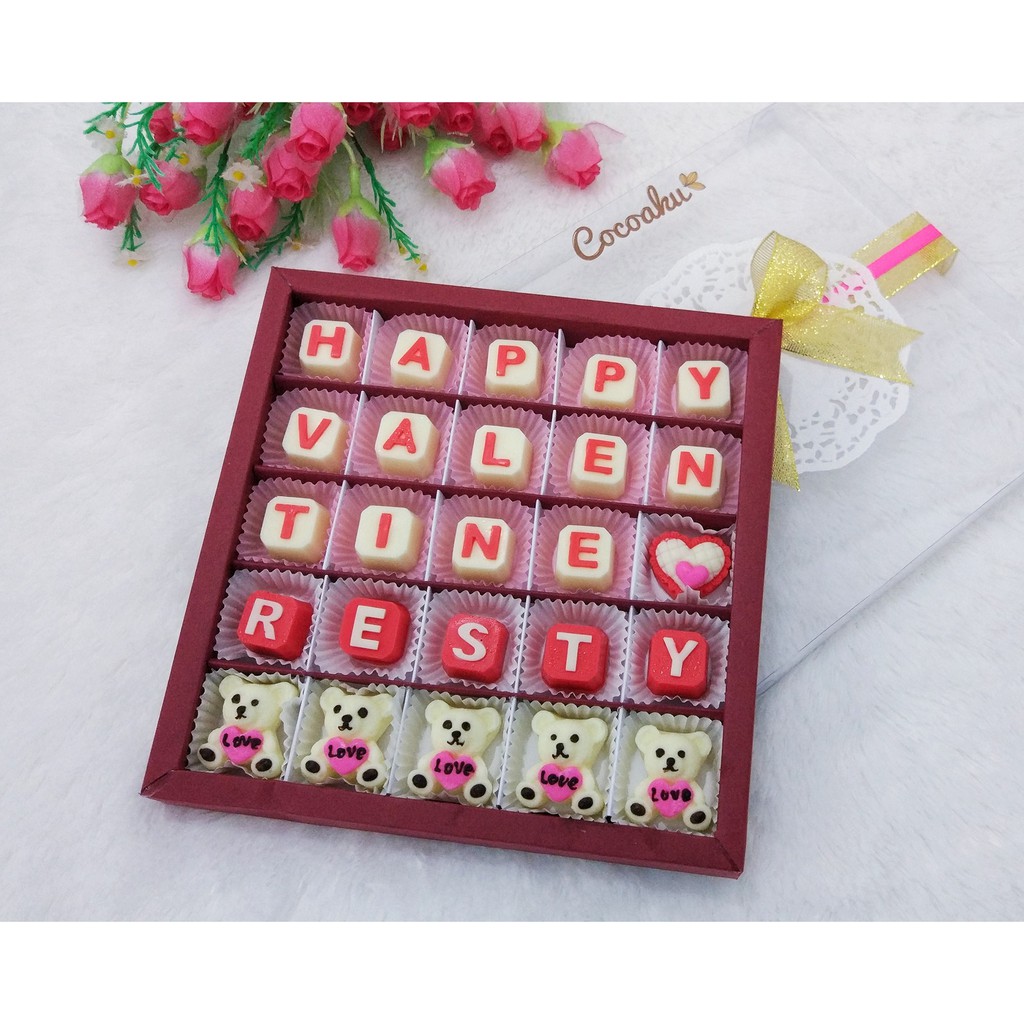 Jual Cokelat Valentine / Coklat Anniversary (Box mika 25 sekat ...
