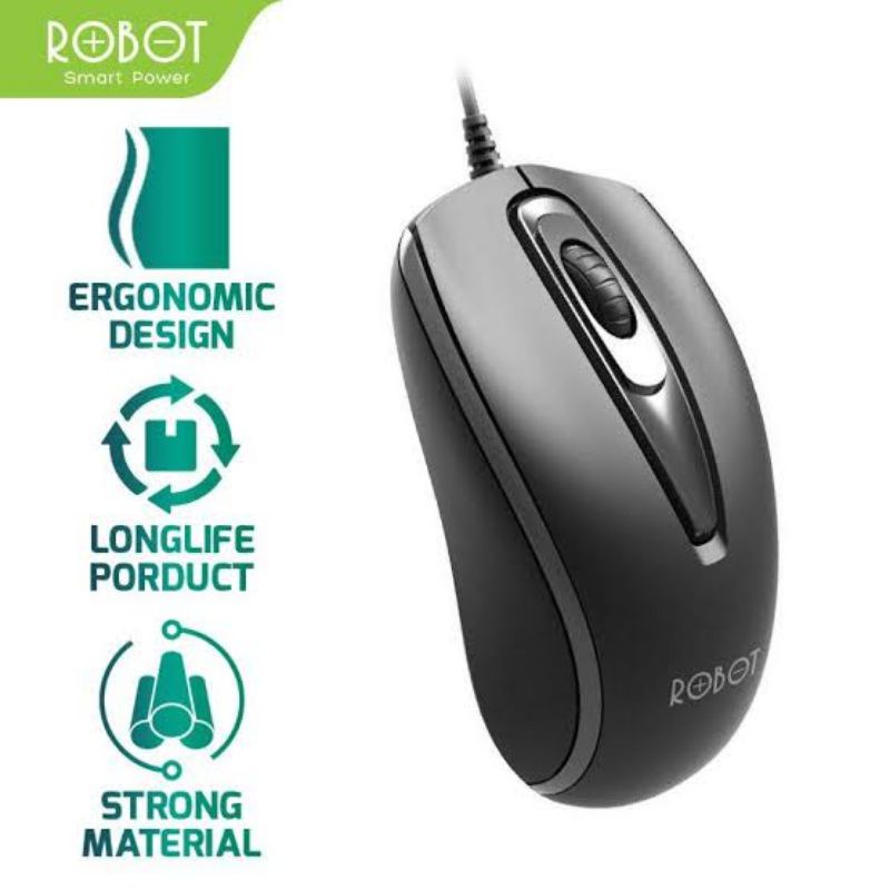 Jual Mouse ROBOT USB M100 / M102 / M120 / M130 / Office Wired Mouse ...