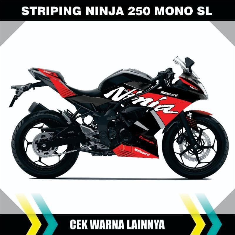Jual Cutting Striping Decal Ninja 250 Mono SL Stiker Variasi Motif ...