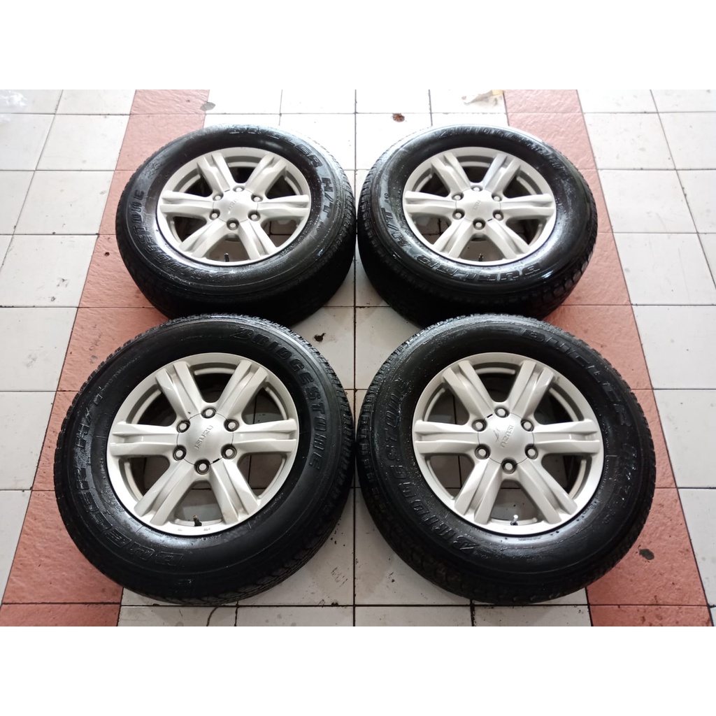 Jual VELG MOBIL SEKEN COPOTAN ORIGINAL STD ISUZU MUX RING 17 PCD 6X139,7 SILVER+ BAN BRIDGESTONE ...