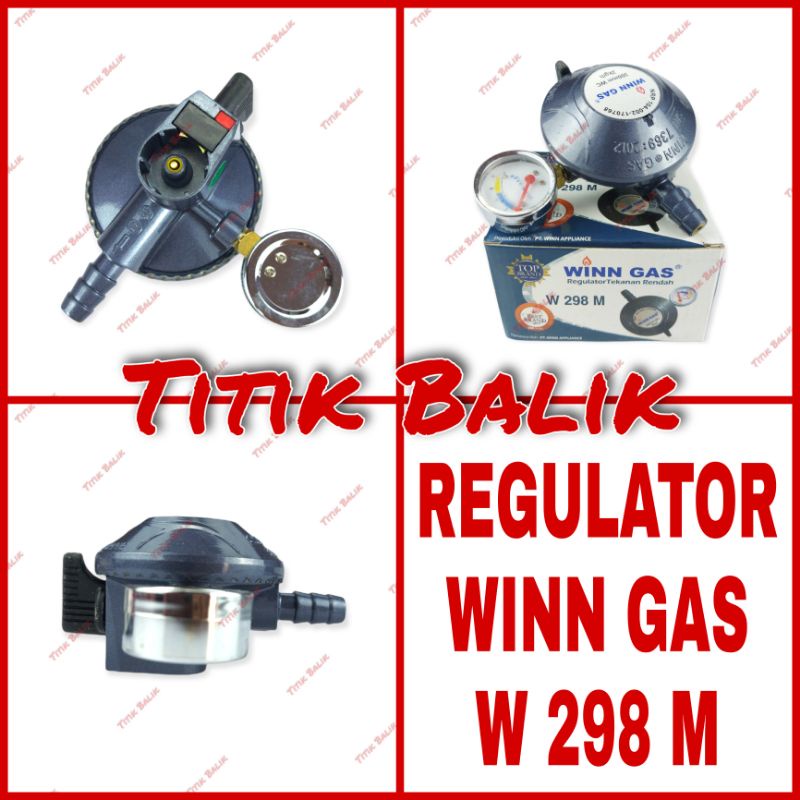 Jual Regulator Kompor Winn Gas W 298 M / Meter Tekanan Rendah W298M ...