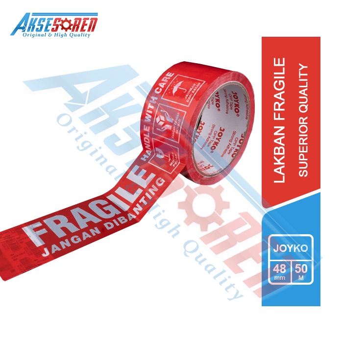 Jual Lakban Fragile Joyko [48mm x 50m] / Solasi Jangan Dibanting 2 ...