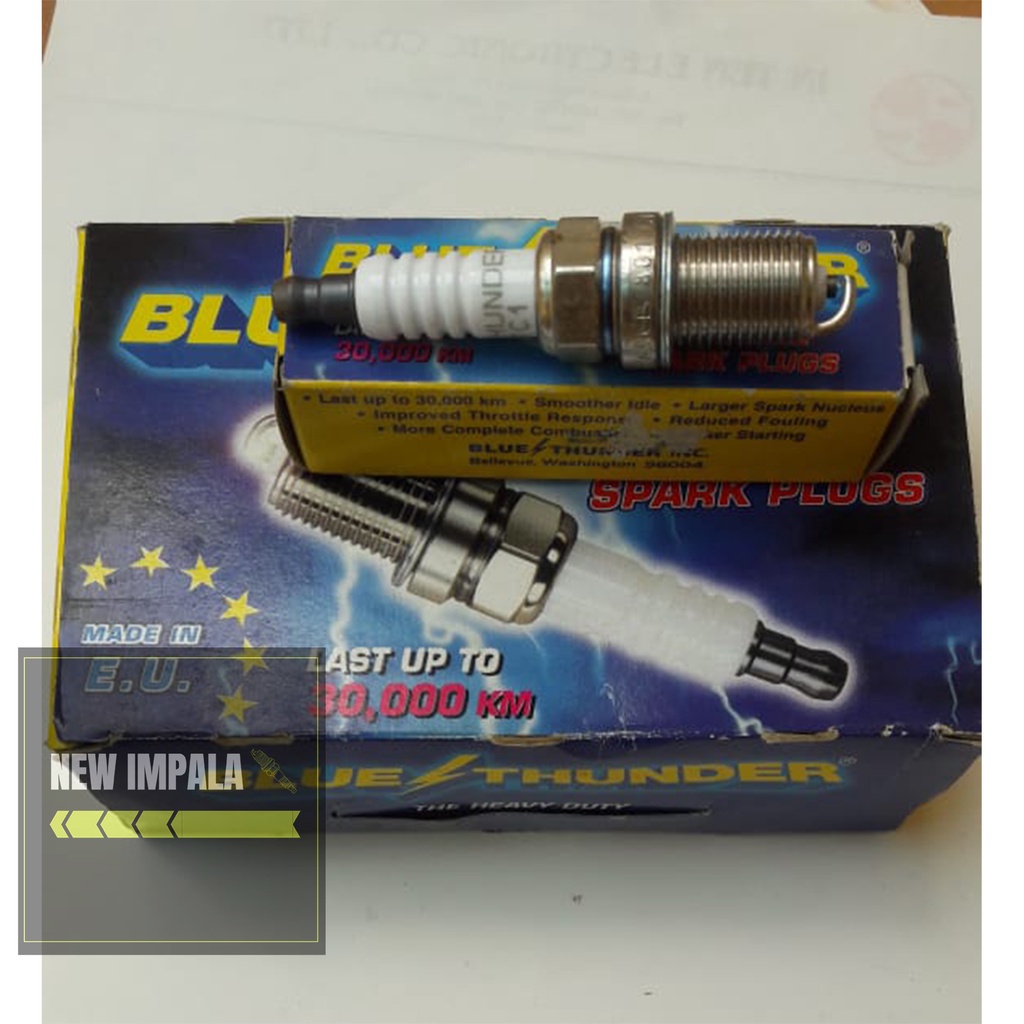 Jual Spark plug / busi merk Blue Thunder single electrode | Shopee ...