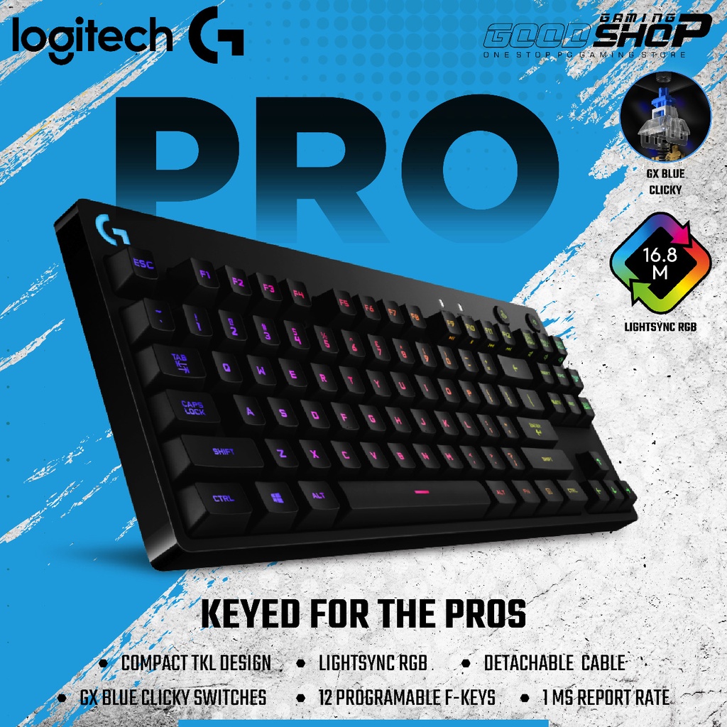 Jual Logitech Pro TKL - Clicky - Mechanical Keyboard | Shopee Indonesia