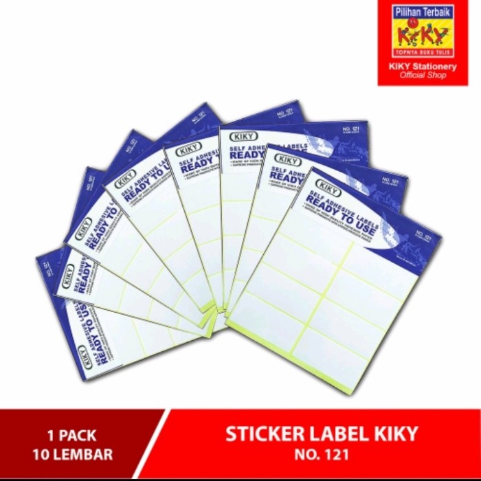 Jual Sticker Label No. 121 KIKY (1 Pack isi 10 Lembar) | Shopee Indonesia