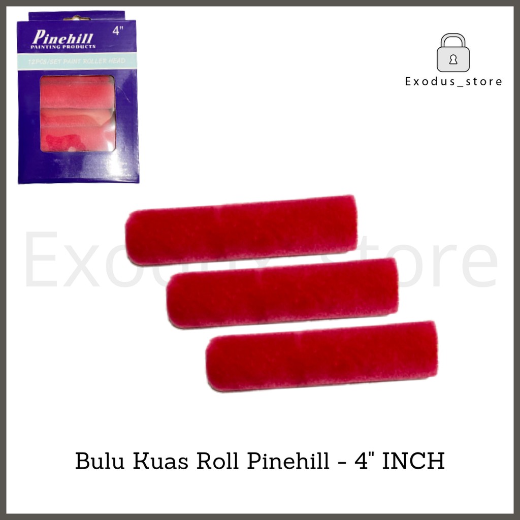 Jual Bulu kapal kuas roll cat tembok refill PINEHILL 4" inch / kecil ...