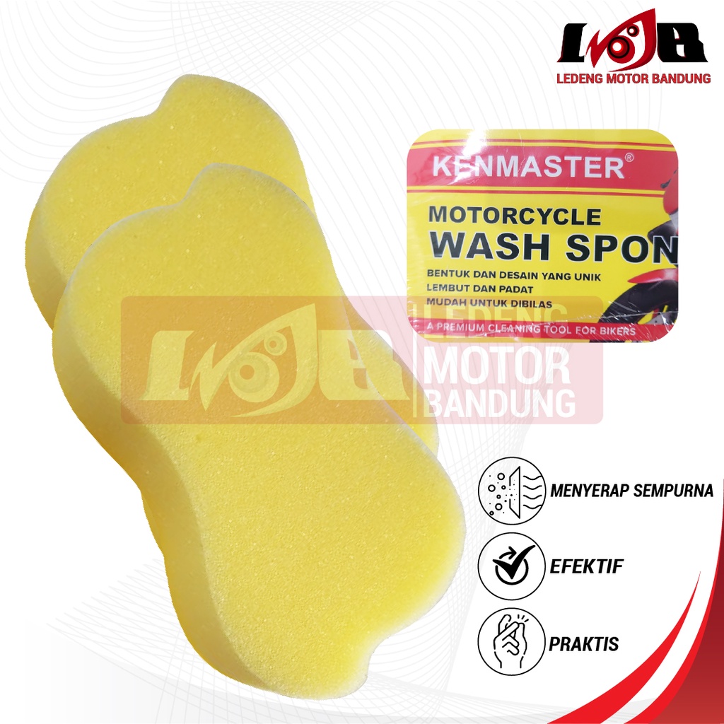 Jual Kenmaster Busa Cuci Motor Wash Sponge Pencuci Mobil isi 2 pcs ...