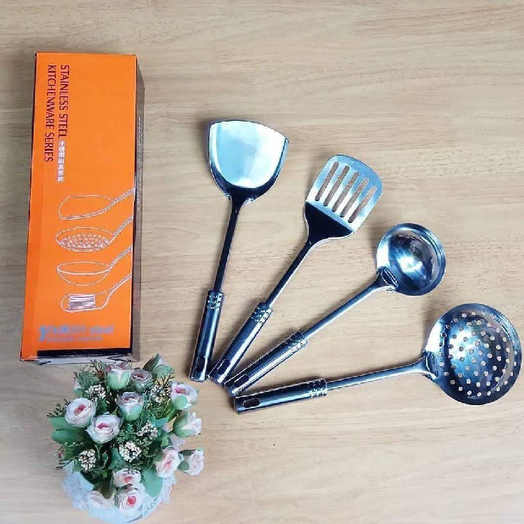Jual Spatula set 4 stainles / sodet stainles, isi 4 pcs | Shopee Indonesia