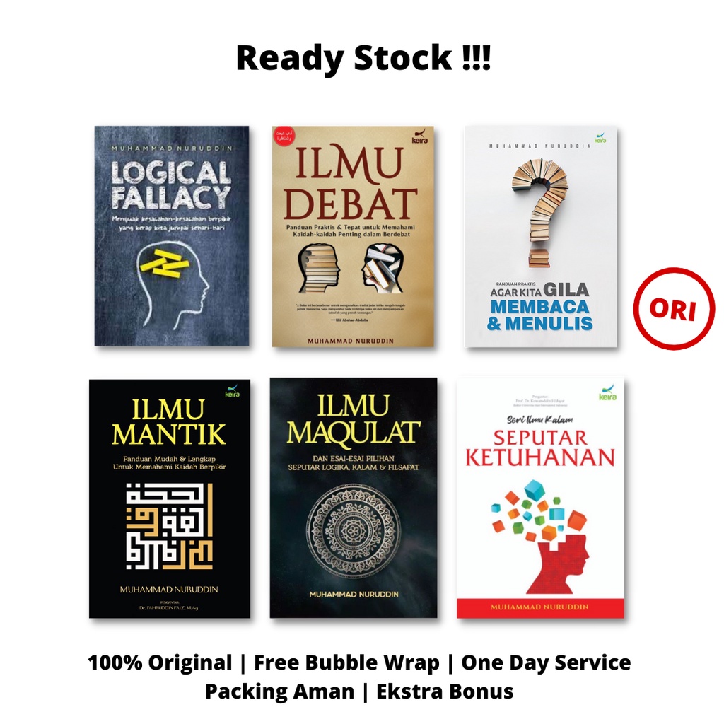 Jual Ready, ORIGINAL!! Buku Muhammad Nuruddin ( Ilmu Mantik, Ilmu debat ...