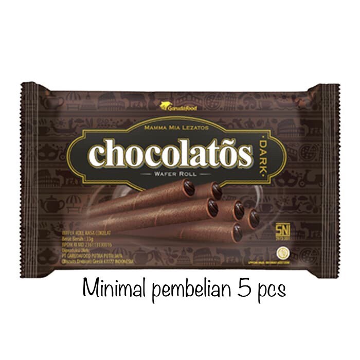 Jual Gery Chocolatos Dark Wafer Roll mini 1 pack isi 5 bungkus @33 gram ...