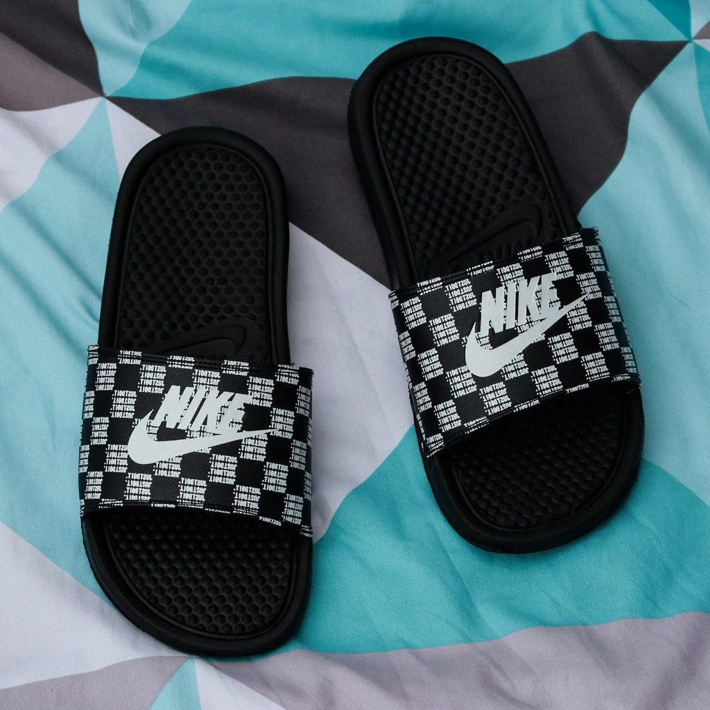 Jual NIKE BENASSI JDI CHECK LOGO JUST DO IT BLACK Original | Shopee ...