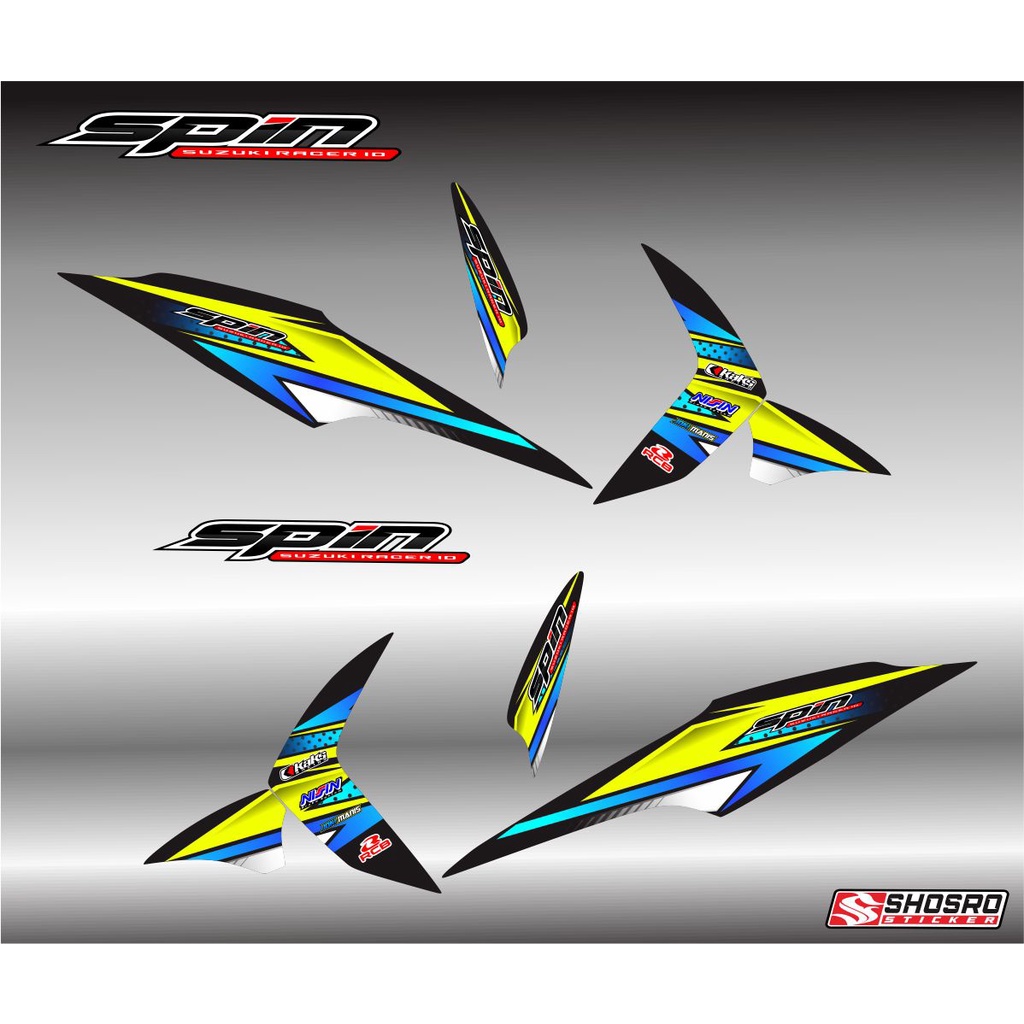 Jual COD STIKER STRIPING VARIASI MOTOR MATIC SUZUKI SPIN RACING SIMPLE ...