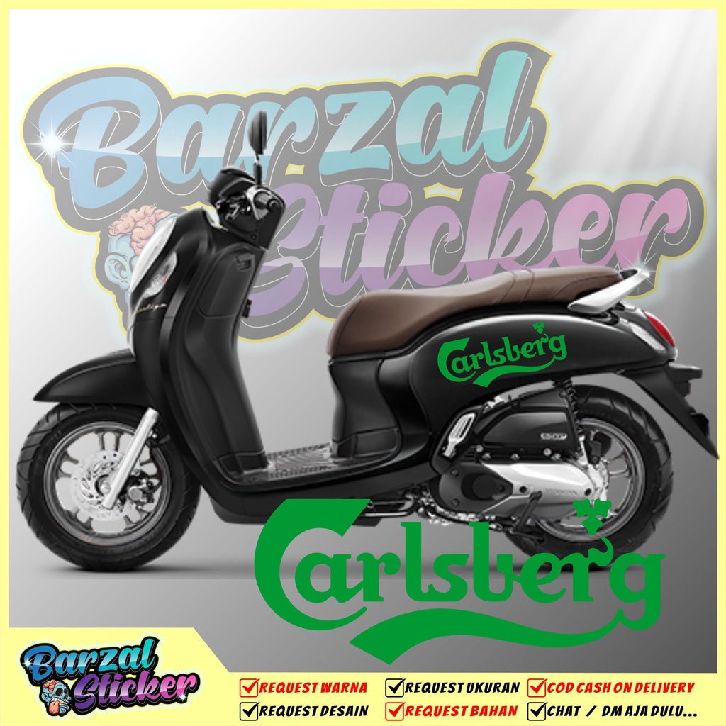 Jual Stiker motor cuting STRIPING cutting sticker logo CARLSBERG ...