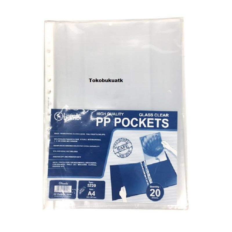 Jual PP Pocket Bambi 5220 Ukuran A4 | Shopee Indonesia