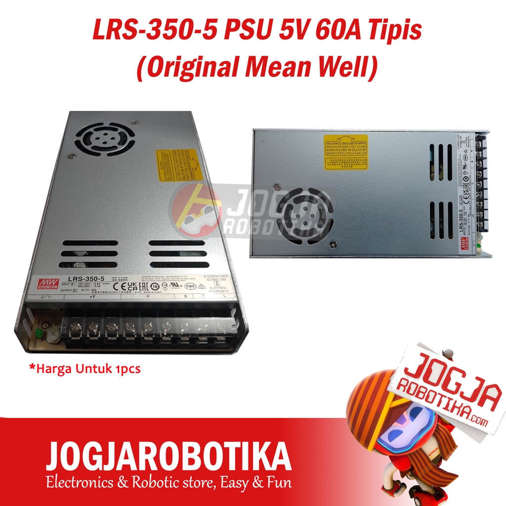 Jual PSU MEANWELL LRS-350-5 MEAN WELL 5V 60A 300W 300Watt Power Supply Switching | Shopee Indonesia