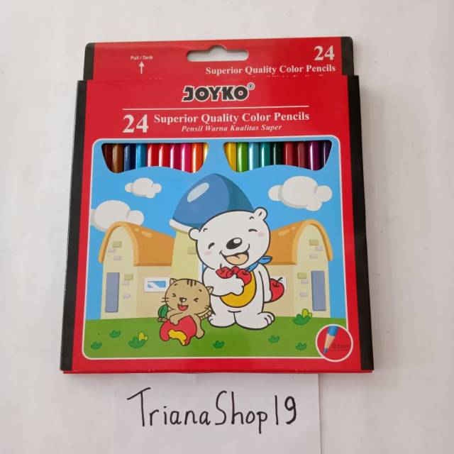 Jual Pensil Warna Panjang 24 Warna Joyko Shopee Indonesia