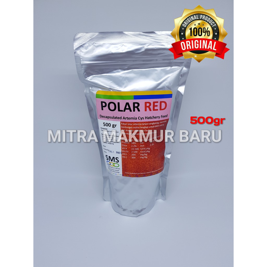 Jual ARTEMIA POLAR RED 500gram INSTANT TANPA CANGKANG PAKAN BURAYAK ...