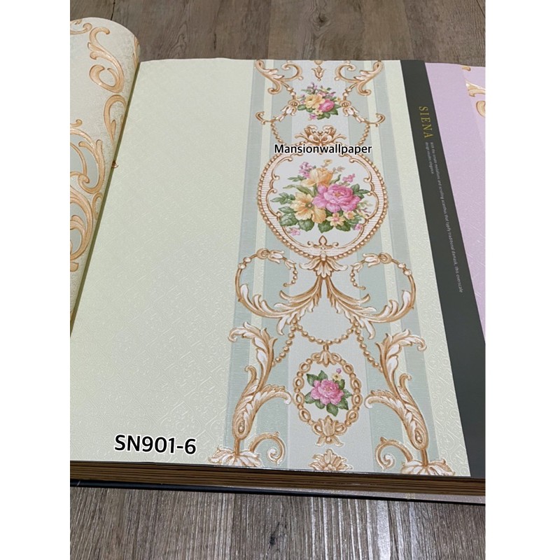 Jual Wallpaper Dinding Bunga Klasik Modern Multi Warna Mewah Shabby ...