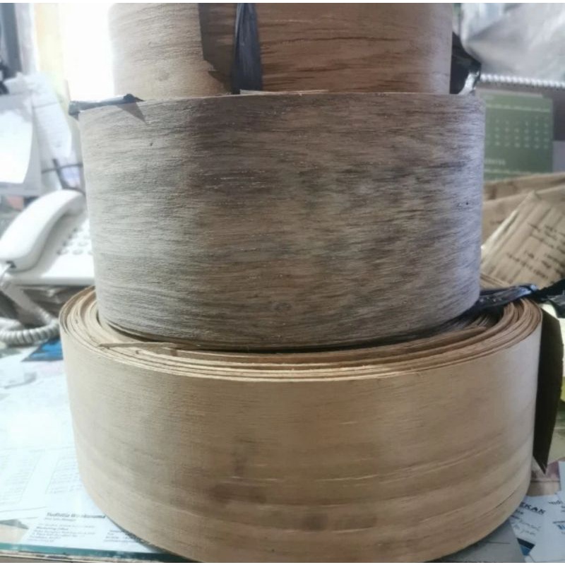 Jual Veneer kayu jati vinyl jati lapisan mebel jati lebar 3cm - 12cm ...