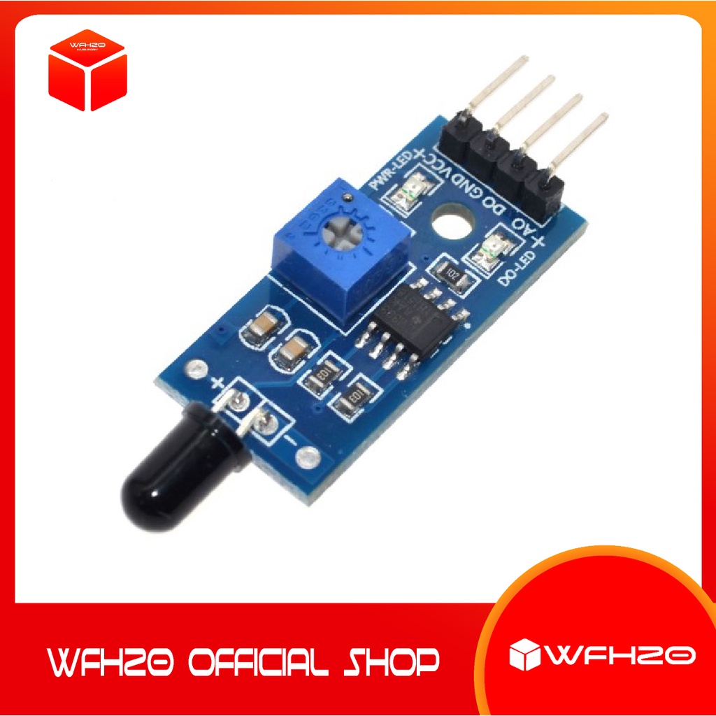 Jual Modul Sensor Kebakaran Sensor Api Infrared IR 4 Pin LM393 Arduino ...