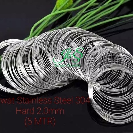 Jual KAWAT STAINLESS STEEL 304 HARD 2.0MM (5MTR) | Shopee Indonesia