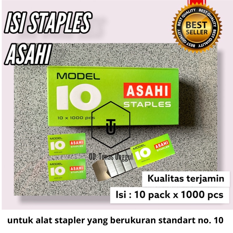 Jual 10PACK isi staples kecil no.10 GREATWALL kualitas terbaik/ refill ...