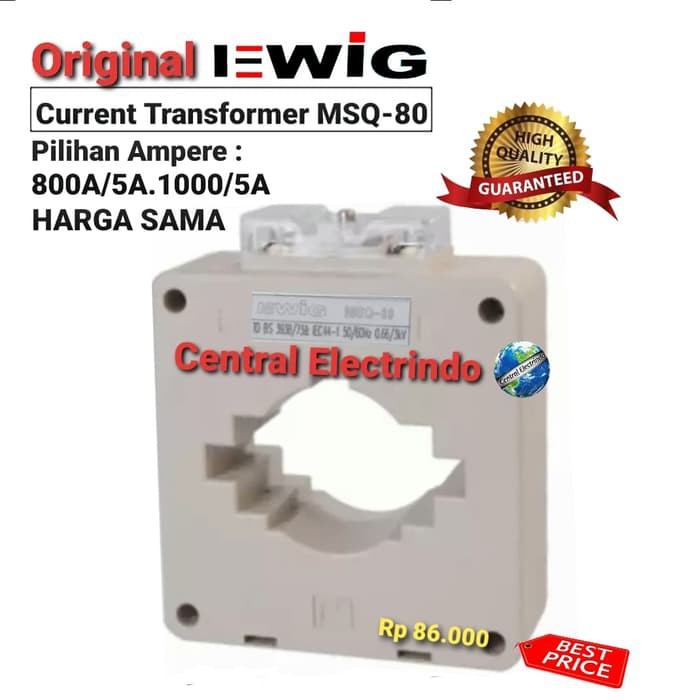 Jual Current Transformer CT 800/5A~1000/5A MSQ-80 EWIG/BigM. | Shopee ...