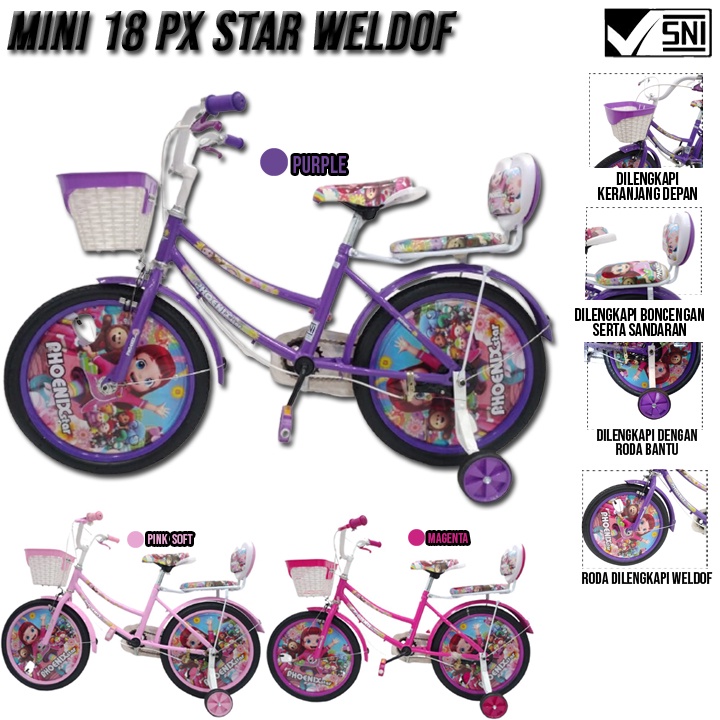 Jual SEPEDA MINI 18" PHOENIX STAR WELDOF | Shopee Indonesia