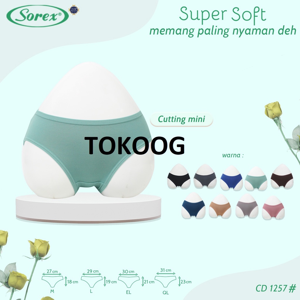 Jual (3 PCS) CELANA DALAM WANITA SOREX 1257 MINI 1239 MIDI BESTSELLER SUPERSOFT TOKO OG TERMURAH ...