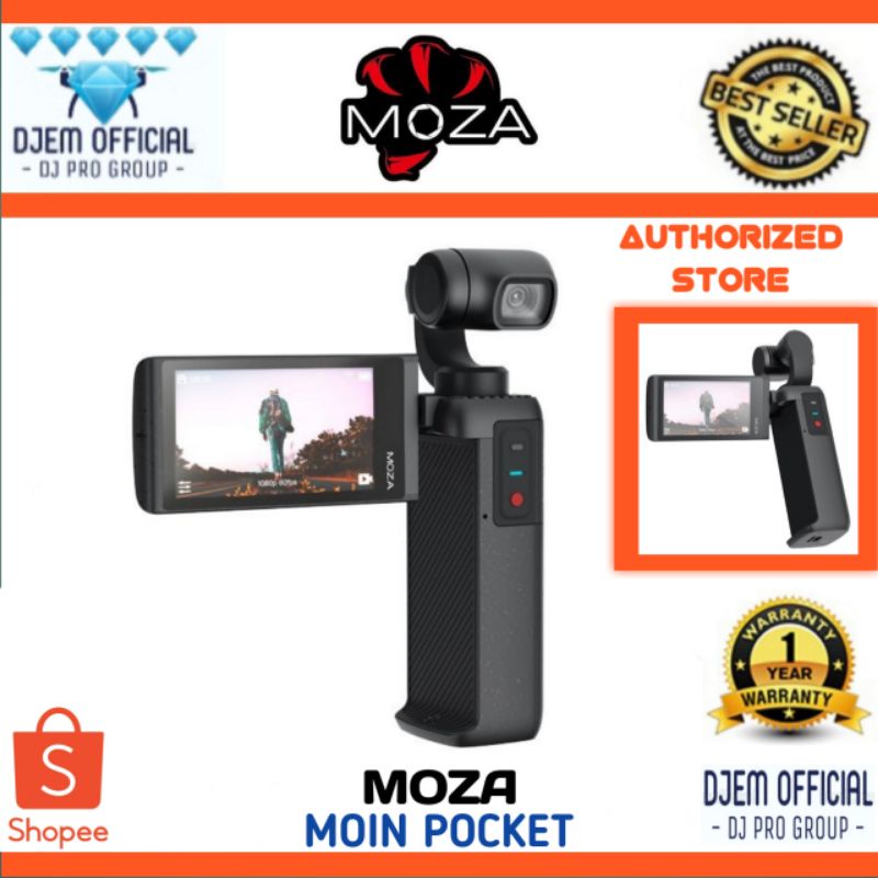Jual MOZA MOIN POCKET 3-Axis Gimbal Camera 4K HD 2.45 inch 120 Ultra ...